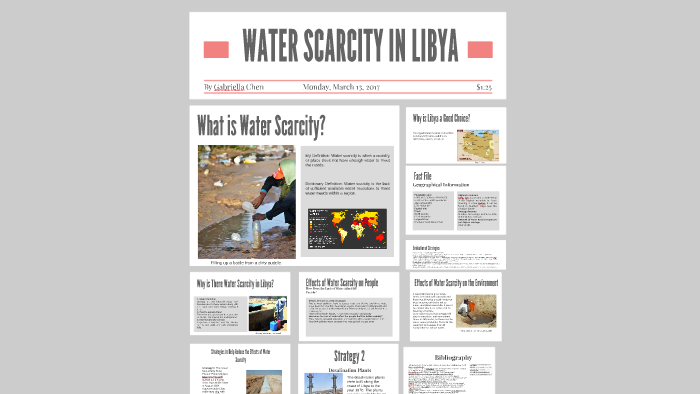 WATER SCARCITY IN LIBYA by Gabby Cat on Prezi