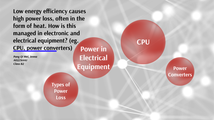 Low energy efficiency causes high power loss, often in the form of heat ...