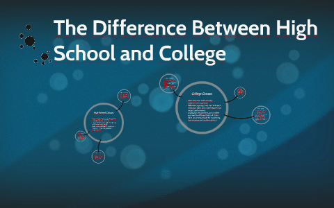 The Differences Between High School and College by hannah nordberg on Prezi