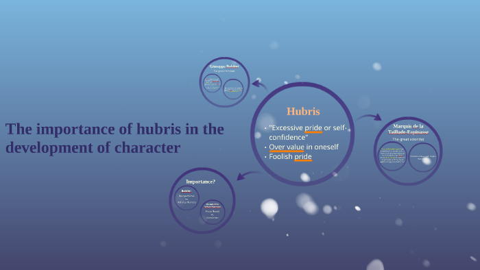 The importance of hubris in the development of character by helena ...