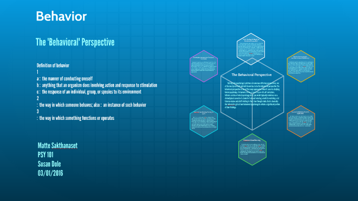 The Behavioral perspective by Matte Sakthanaset on Prezi