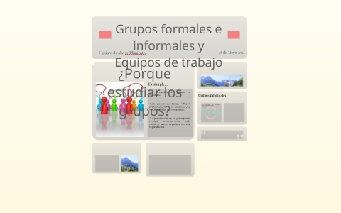 Grupos formales e informales y Equipos de trabajo by carolina oramas ...