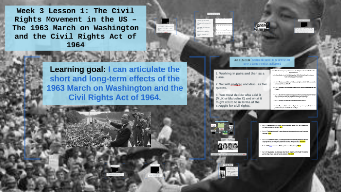 Week 3 Lesson 1: The Civil Rights Movement in the US – The 1963 March ...