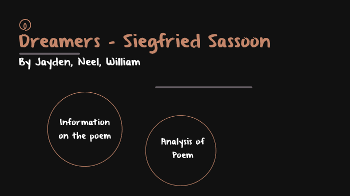 Dreamers ¬ Siegfried Sassoon by Jayden Hamilton on Prezi