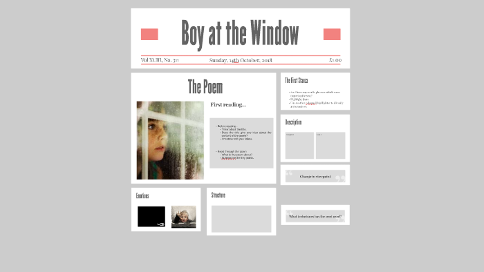 Boy at the Window by Samantha Walters