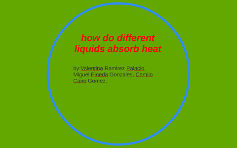 how do different liquids absorb heat by valentina ramirez palacio on Prezi