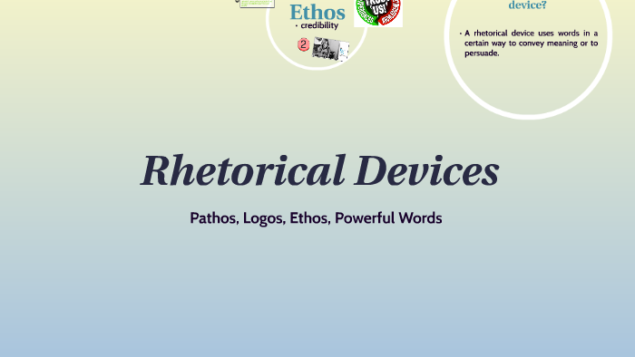 Rhetorical Devices: Ethos, Pathos, Logos, Powerful Words by Hailey ...