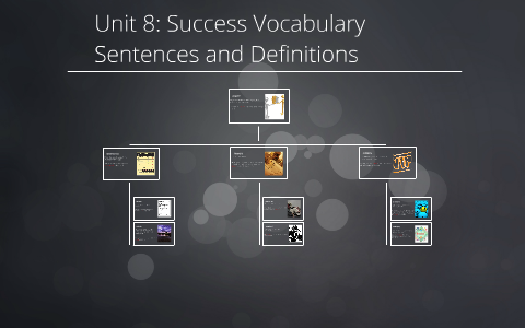 Unit 8: Success Vocabulary Sentences and Definitons by Brianna Peters ...