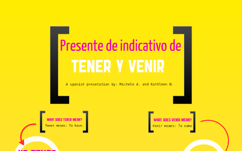 Los Verbos Irregulares de Tener y Venir by Kathleen Boniol on Prezi