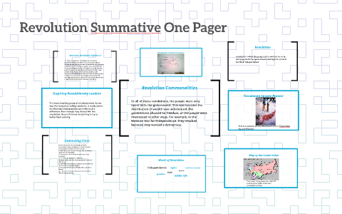 Revolution Summative One Pager by Ashley M. on Prezi
