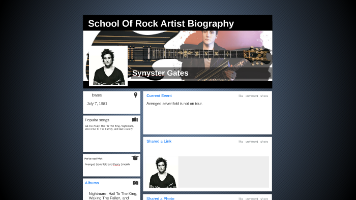 School Of Rock Artist Biography by cameron sexton on Prezi