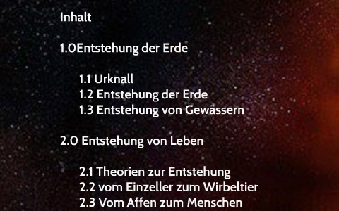 Die Entstehung der Erde by katharina krueger on Prezi