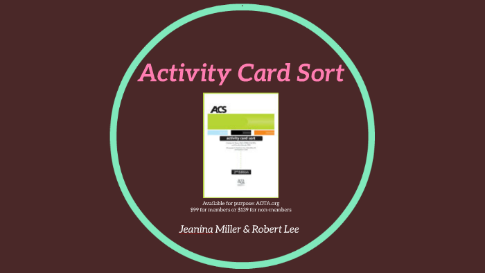 Activity Card Sort by Robert Lee on Prezi