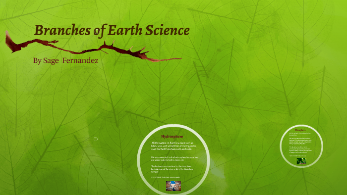 Branches of Earth Science by Sage Fernandez