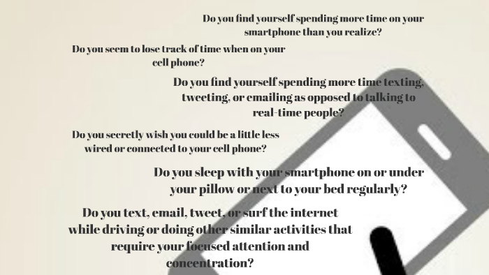 Signs and Symptoms of Cell Phone Addiction by Dewight Bigbee on Prezi