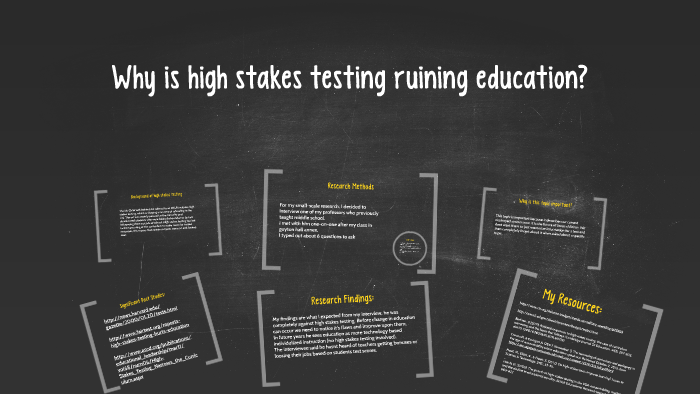 Why is high stakes testing ruining education? by Haley Markel on Prezi