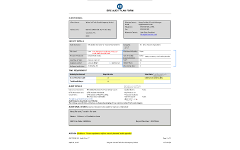 BRC Audit Plan by Marie Lefaive on Prezi