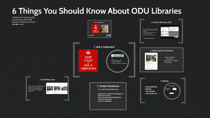 Six Things You Should Know About ODU Libraries by Lucinda Rush on Prezi