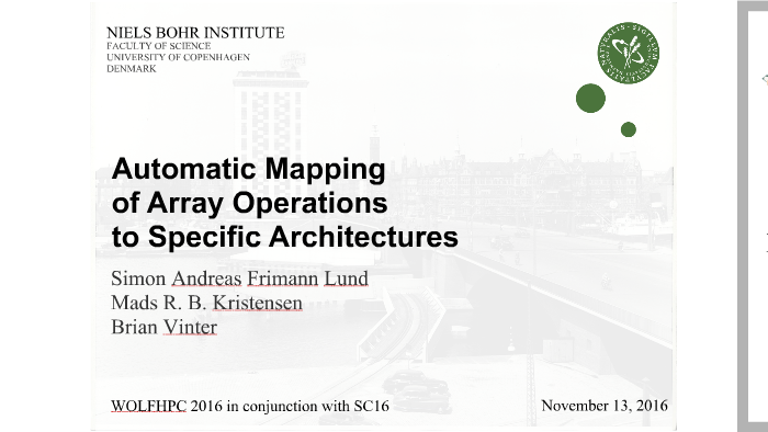 Mapping Array Operations to Specific Architectures by on Prezi
