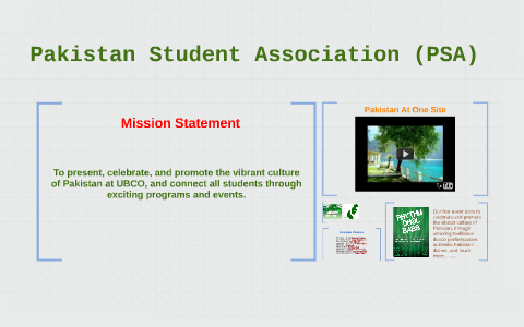 Pakistan Student Association (PSA) by Shahmir Ali on Prezi