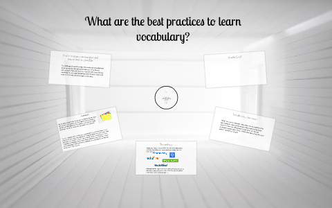 What are the best practices to learn vocabulary? by Hiran B. on Prezi