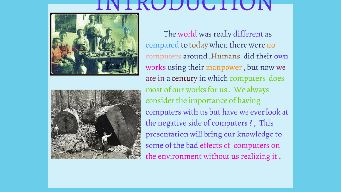 NEGATIVE EFFECT OF COMPUTERS ON THE ENVIRONMENT by sandra osei on Prezi