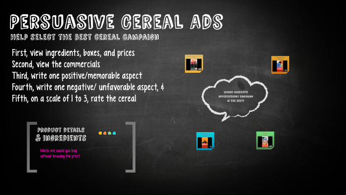 Persuasive Cereal Ads by B Temmis on Prezi
