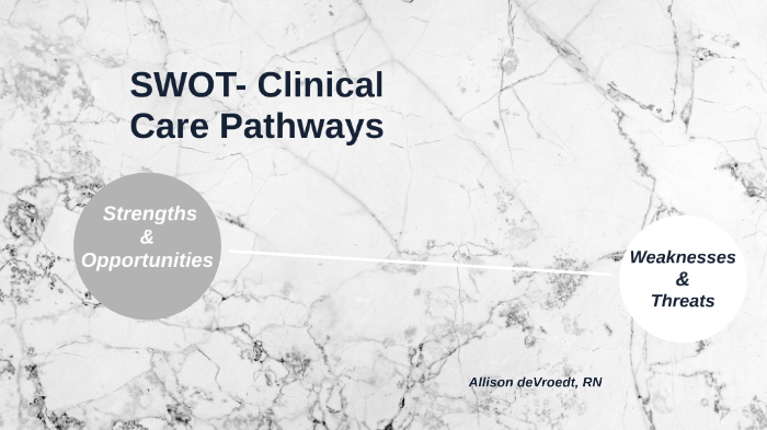 SWOT Analysis- Clinical Care Pathways by Allison deVroedt on Prezi