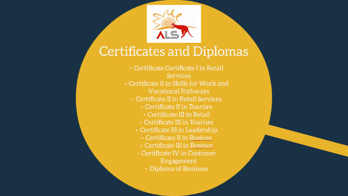 ALS Certificates and Diplomas Orientation by Neil Preston on Prezi
