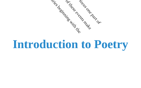 Introduction to Poetry by Jay Ranson on Prezi