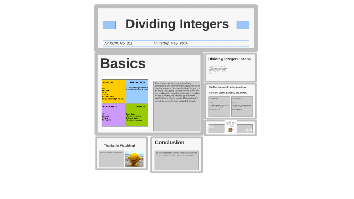 Dividing Integers by sr r on Prezi