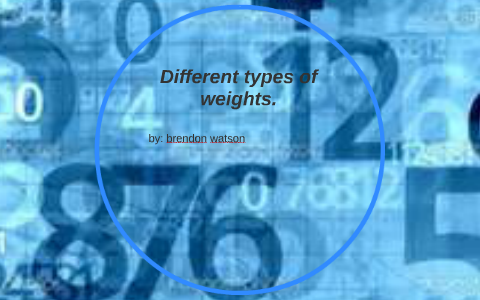 Different types of weights. by Brendon watson on Prezi