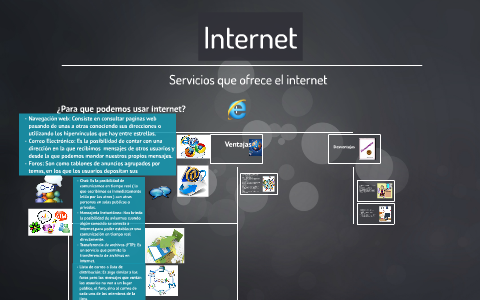 Servicios que ofrece el internet by Angy Cadena R on Prezi