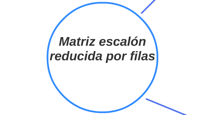 Matriz escalón reducida por filas by Alejandro Santos Sastree on Prezi