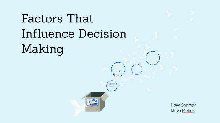 Factors That Influence Decision Making by Maya Mehrez on Prezi