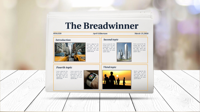 The Breadwinner Book Summary Presentation by April Gilbertson on Prezi