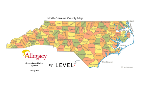 North Carolina County Map by Brian Abner
