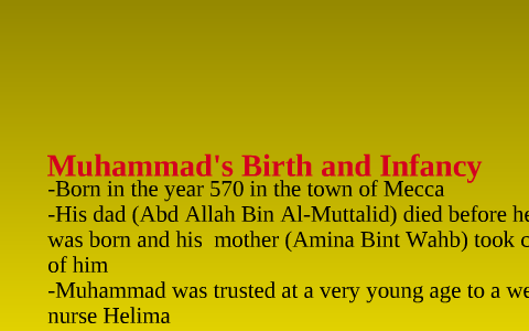 Muhammad Timeline by Natalie Myking on Prezi
