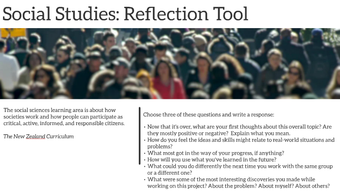 Social Studies: Reflection Tool by John-Paul Powley on Prezi