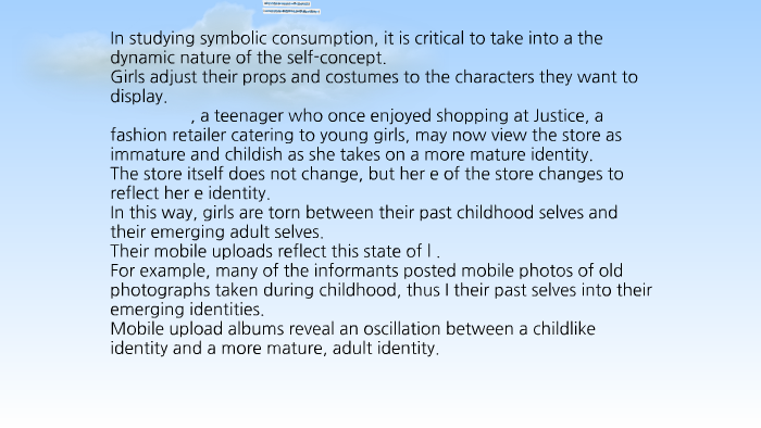 In studying symbolic consumption, it is critical to take int by DaYoon ...