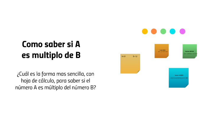 Como saber si A es multiplo de B by Camila Moreiras on Prezi