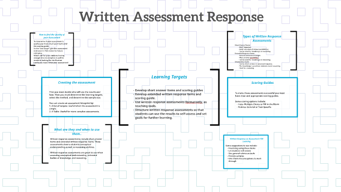 Written Assessment Response by Toree Winowiecki on Prezi