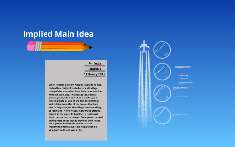 Implied Main Idea by Justin Fodor on Prezi