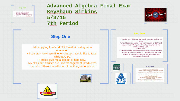 Advanced Algebra Final Exam by keyshaun simkins on Prezi