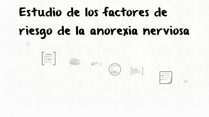 Estudio de los factores de riesgo de la anorexia nerviosa by claudia ...