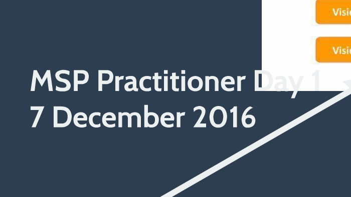 Resume Day 1 MSP Practitioner by Henk Truijen on Prezi