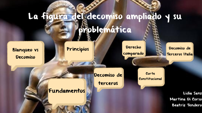 La figura del decomiso ampliado y su problemática by Beatriz Tendero ...