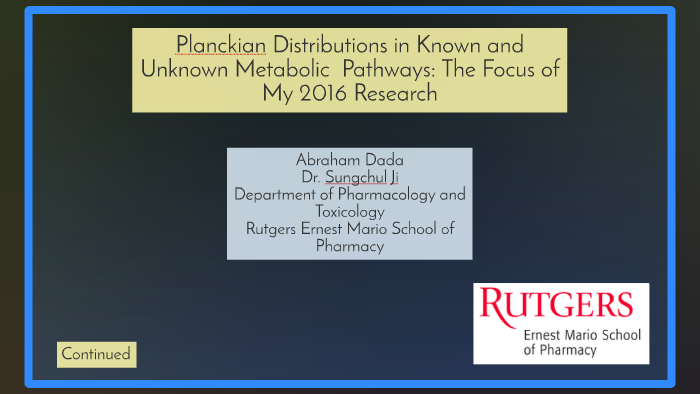 (Part Two: Research and Further Plans)Planckian Distributions in ...