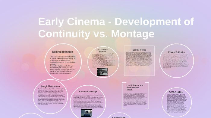 Early Cinema - Development of Continuity vs. Montage by Ashley Davy on ...