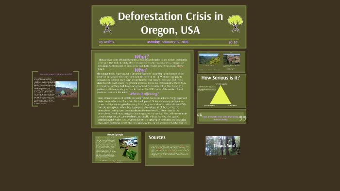 Deforestation Crisis in Oregon, USA by Josie Stone on Prezi